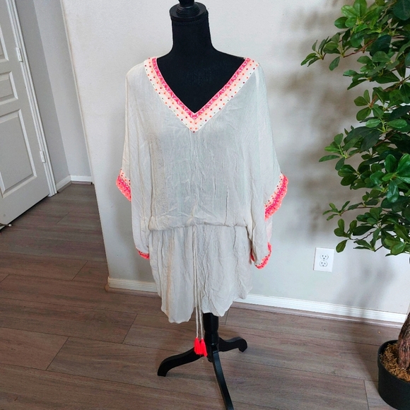 Sand & Spirit | Dresses | Sand And Spirit Embellished Beach Coverup Sm ...